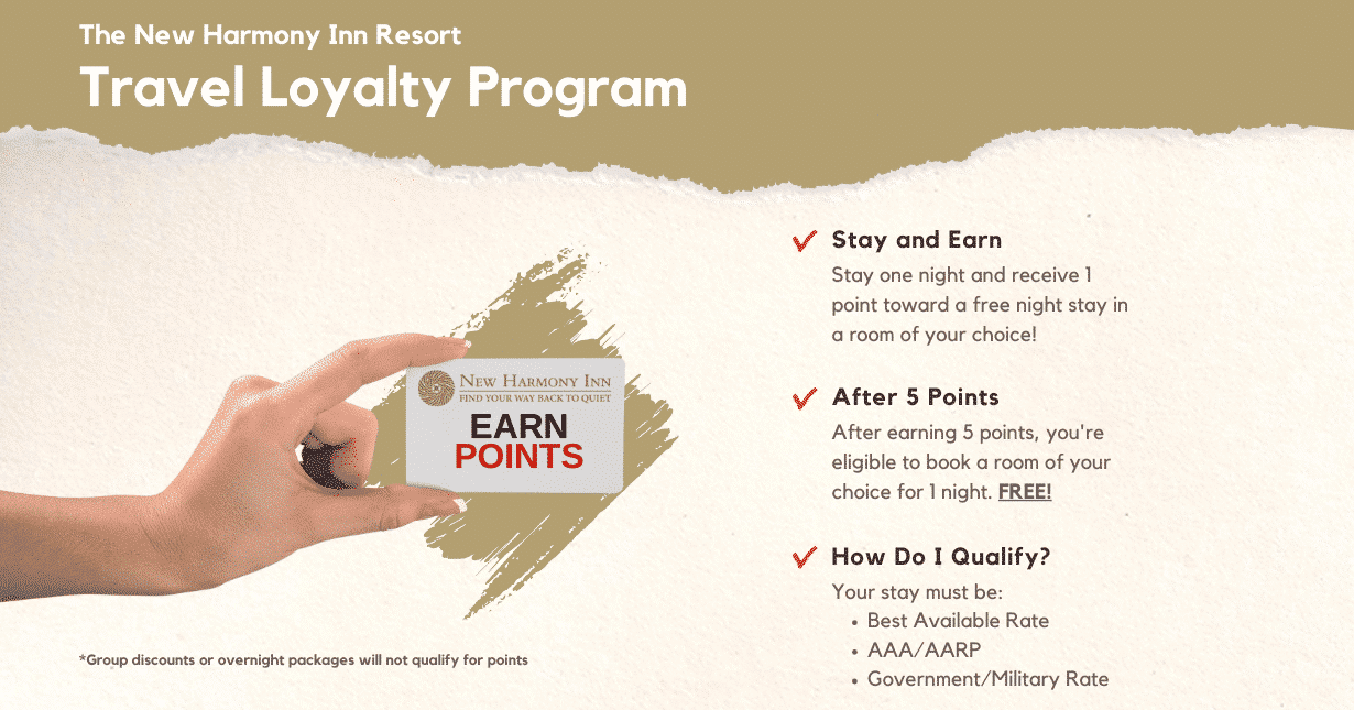New Harmony Inn Resort - Sign Up for our Loyalty Program